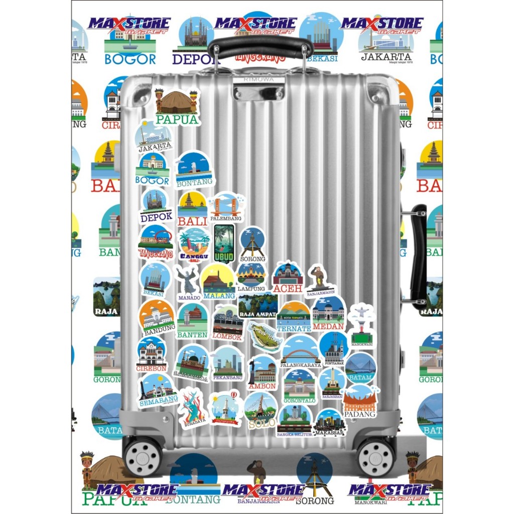 Jual indonesia sticker / stiker kota indonesia / indonesian sticker ...