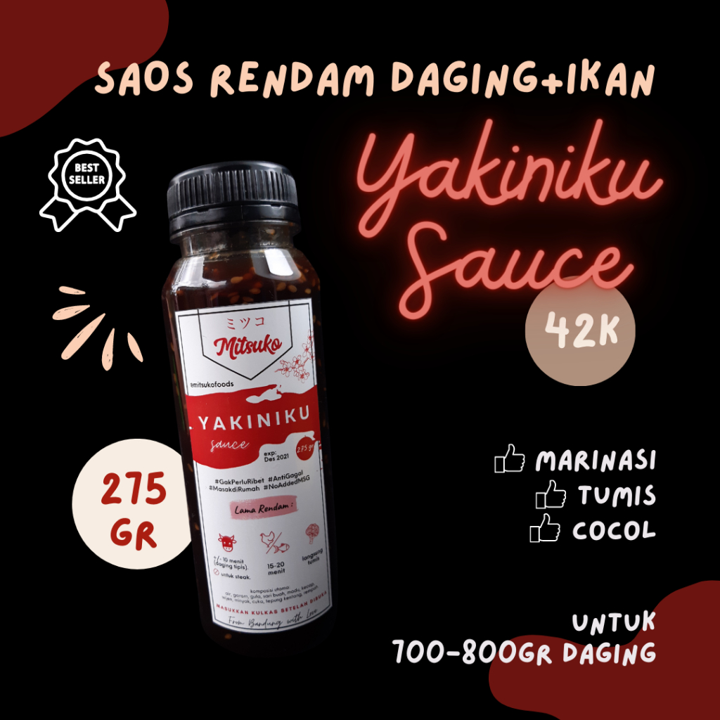 Jual Yakiniku Sauce 250ml Halal MITSUKO - saos serbaguna japan bbq ...