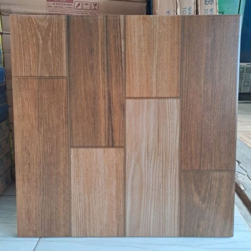 Jual {ONGKIR DILUAR APLIKASI} Keramik Lantai Matt/Dop Motif Kayu 50x50 CELERY BROWN Mulia ...