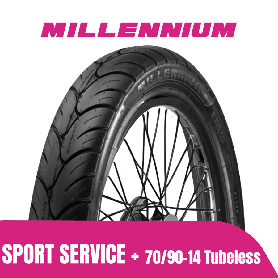 Jual PROMO Ban Motor Matic Tubeless Millenium Sport Service Plus 70 80 ...