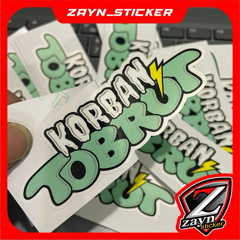 Jual sticker viral korban tobrut #013 | Shopee Indonesia