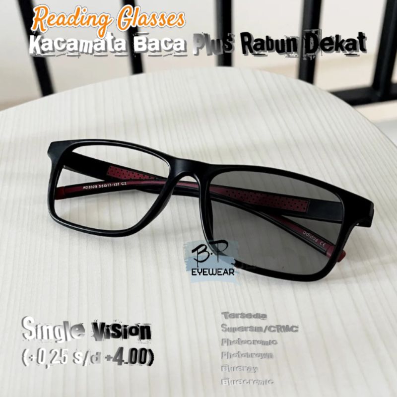 Jual Kacamata Baca Rabun Dekat single Vision Sporty style | Kacamata ...