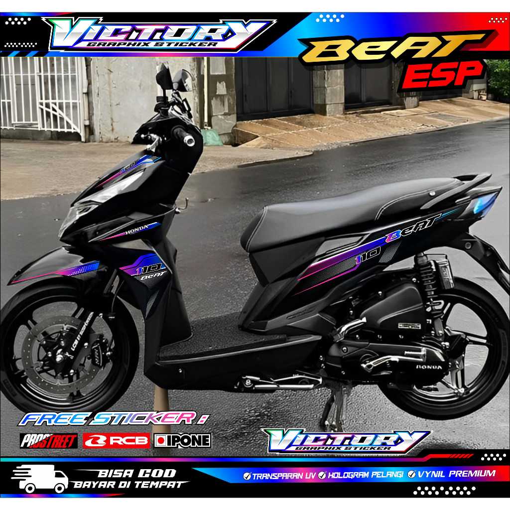Jual STRIPING VARIASI HONDA BEAT ESP 110 / STIKER LIST MOTOR HONDA BEAT ...