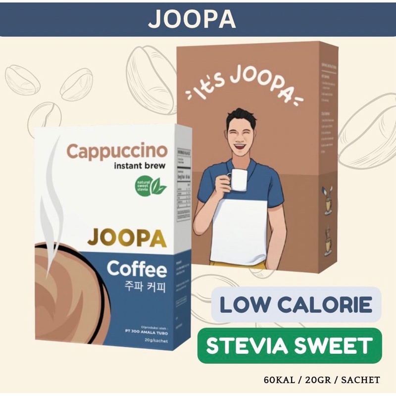 Jual JOOPA INSTANT COFFEE Cappucino with Natural Sweet Stevia Kopi ...