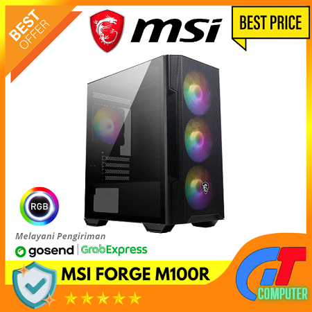 Jual MSI Gaming CPU Case MAG Forge M100R ARGB - Acrylic Glass Chassis ...