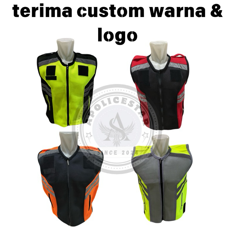 Jual Custom rompi warna dan logo bebas bahan double mesh tebal terbaru ...