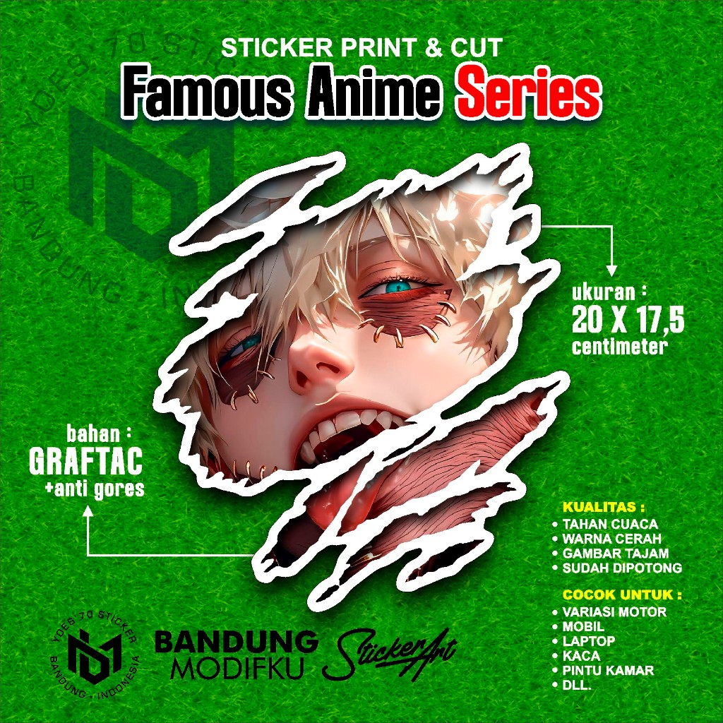 Jual Stiker Tokoh Anime Viral / MANGA 6 / Stiker Manga / sticker Wibu ...