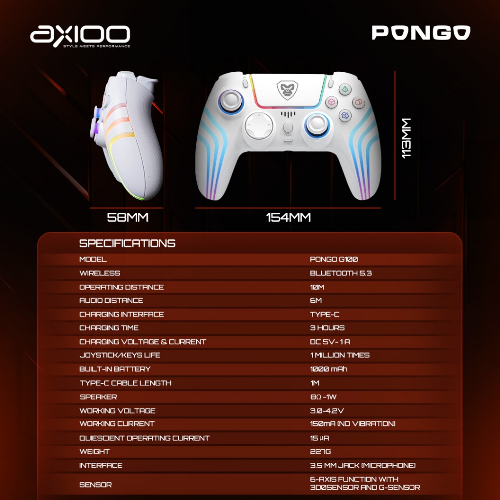 Jual Pongo G100 Gamepad Joystick Dual Mode | Shopee Indonesia