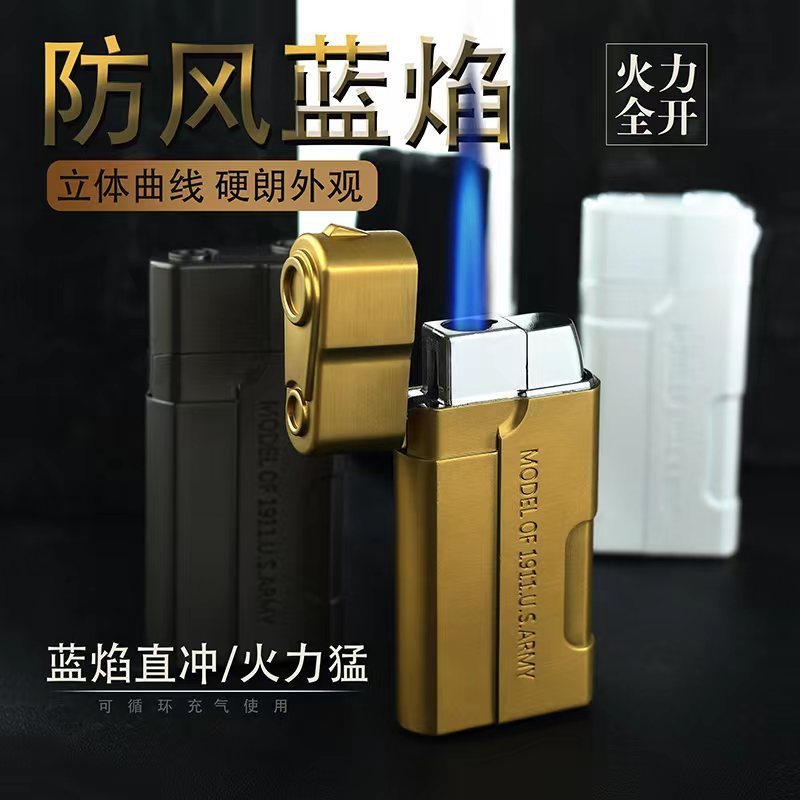 Jual korek api bara las jet torch gas lighter model us army 1911 korek ...