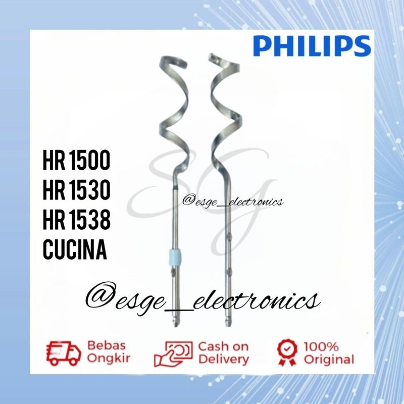 Jual ORIGINAL SET STIK MIXER ULIR PHILIPS SET STICK SPIRAL MIXER ...