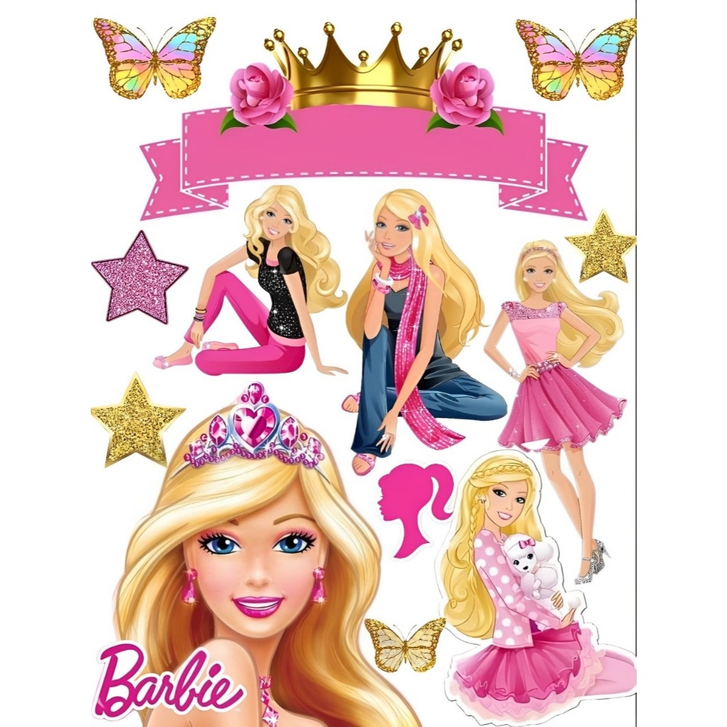 Jual Topper BARBIE / CUSTOM NAMA / Dekorasi Kue Ulang Tahun Anak ...