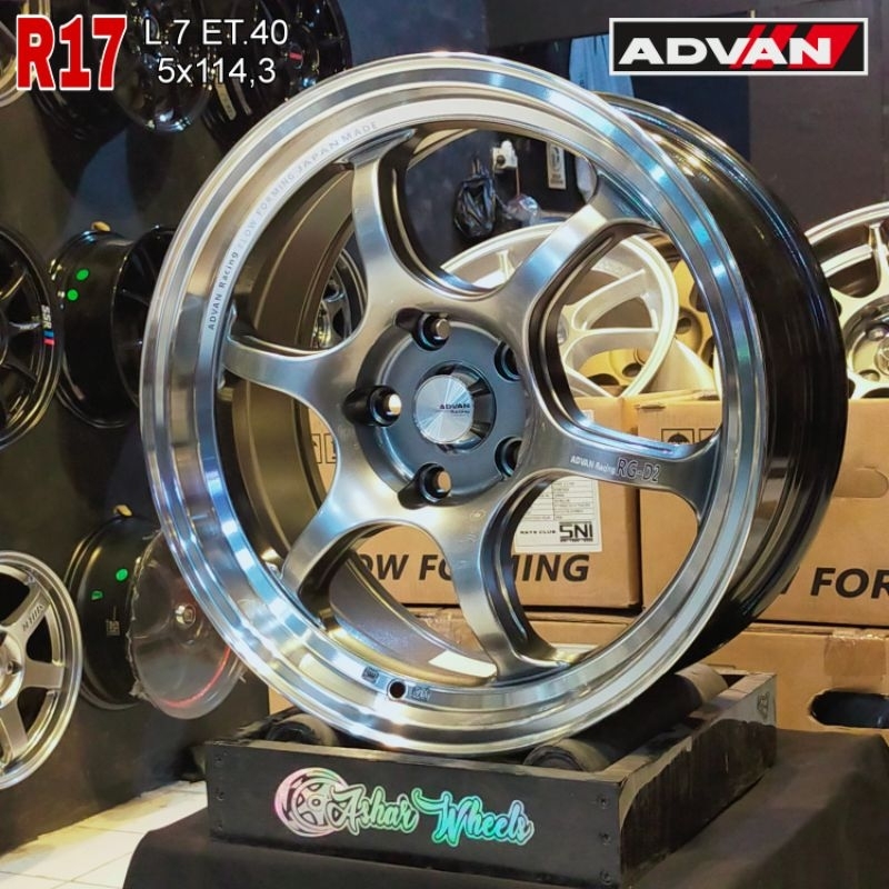 Jual Velg Mobil Innova Camry Civic Model Racing Ring 17 Lebar 7 Lubang 5x114,3 Advan Racing RG ...