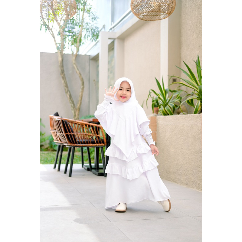Jual Setelan Gamis syari Anak Perempuan Cringkle Air flow Polos/ Baju ...