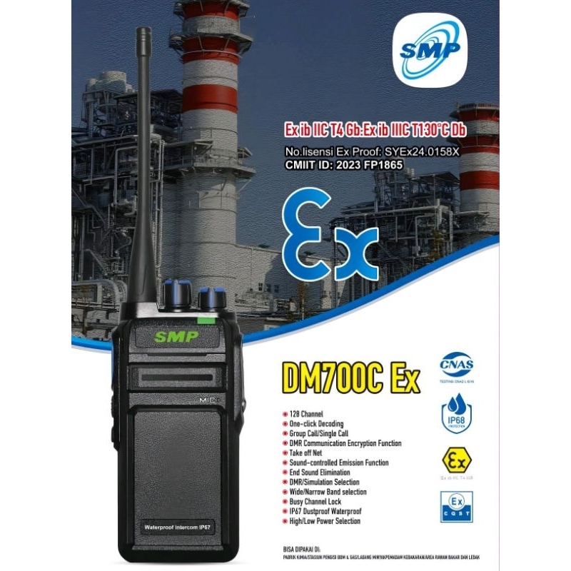 Jual HT SMP DM700Ex gas proof exproof walkie talkie | Shopee Indonesia