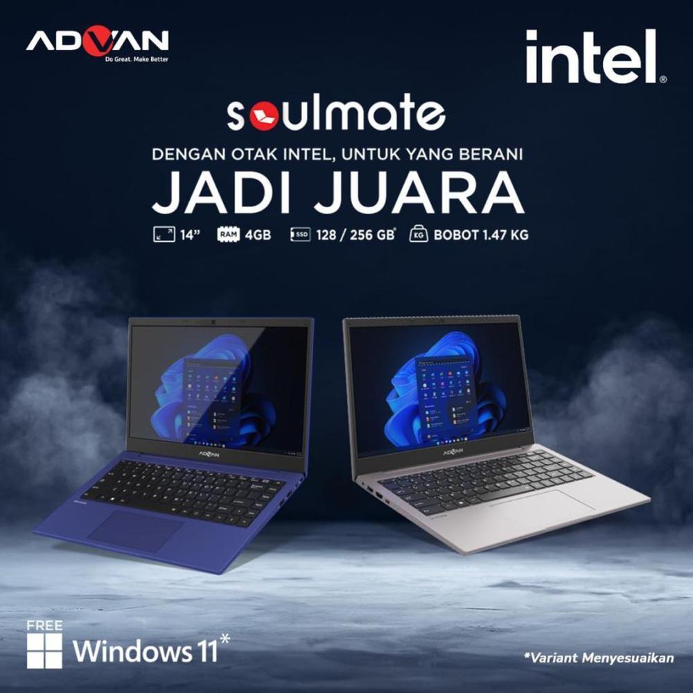 Jual Laptop Advan Soulmate Intel N4020 ram 8GB ssd 128GB 14" HD Window ...