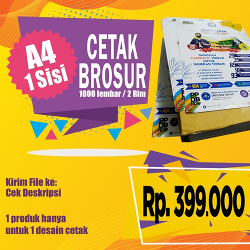 Jual Cetak Brosur A4 (1 Sisi ) 2 rim / 1000 lbr | Art Paper 120 gr Murah ! | Shopee Indonesia