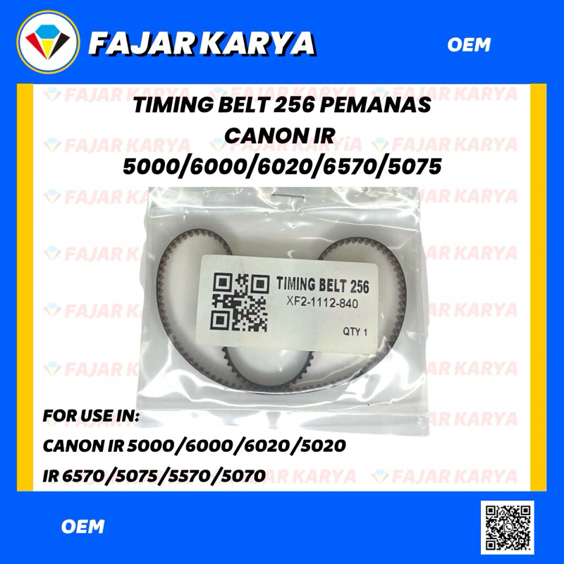 Jual TIMING BELT 256 UNIT PEMANAS CANON IR 5000/6000/6020/5075/6570 ...