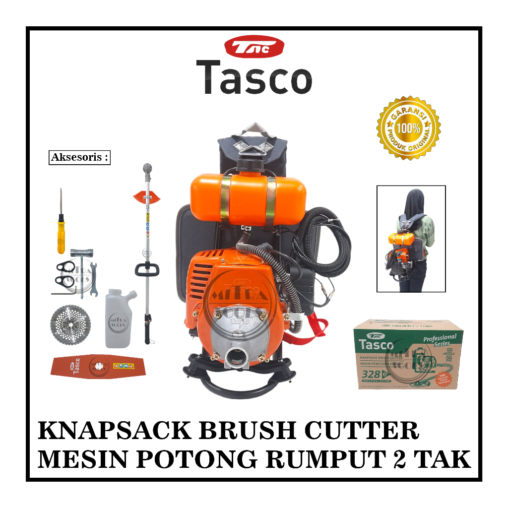 Jual TASCO Mesin Potong Rumput 328E - Knapsack Brush Cutter Pemotong ...