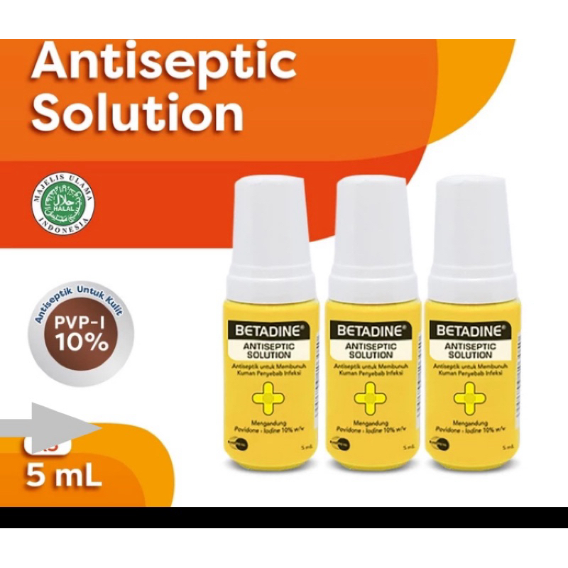 Jual BETADINE SOLUTION Obat Luka Antiseptik 5 ML. | Shopee Indonesia