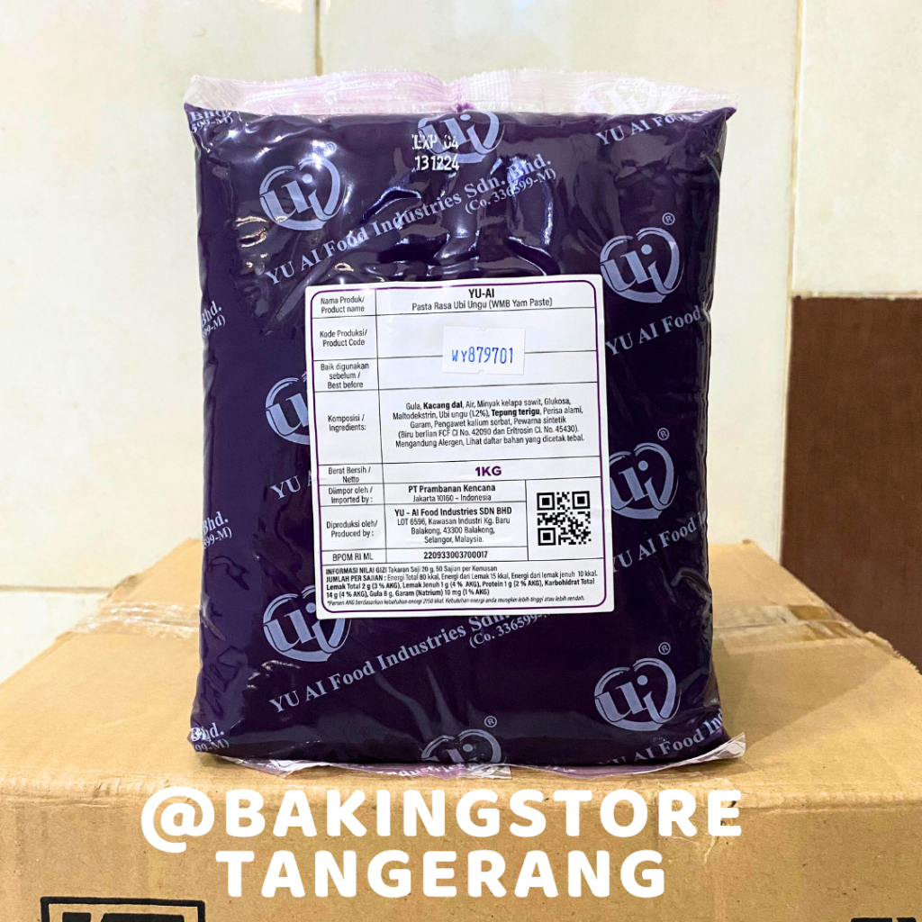 Jual Yu-Ai Pasta Rasa Taro Talas Yu Ai Yam Mung Bean Paste 1 Kg ...