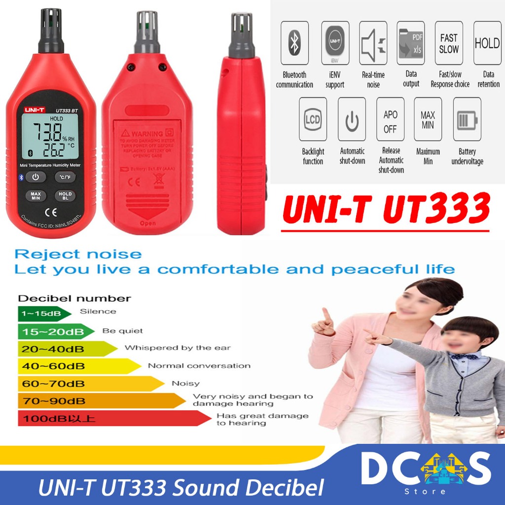 Jual UNI-T ut333 Termometer Hygrometer Pengukur Suhu dan Kelembaban ...