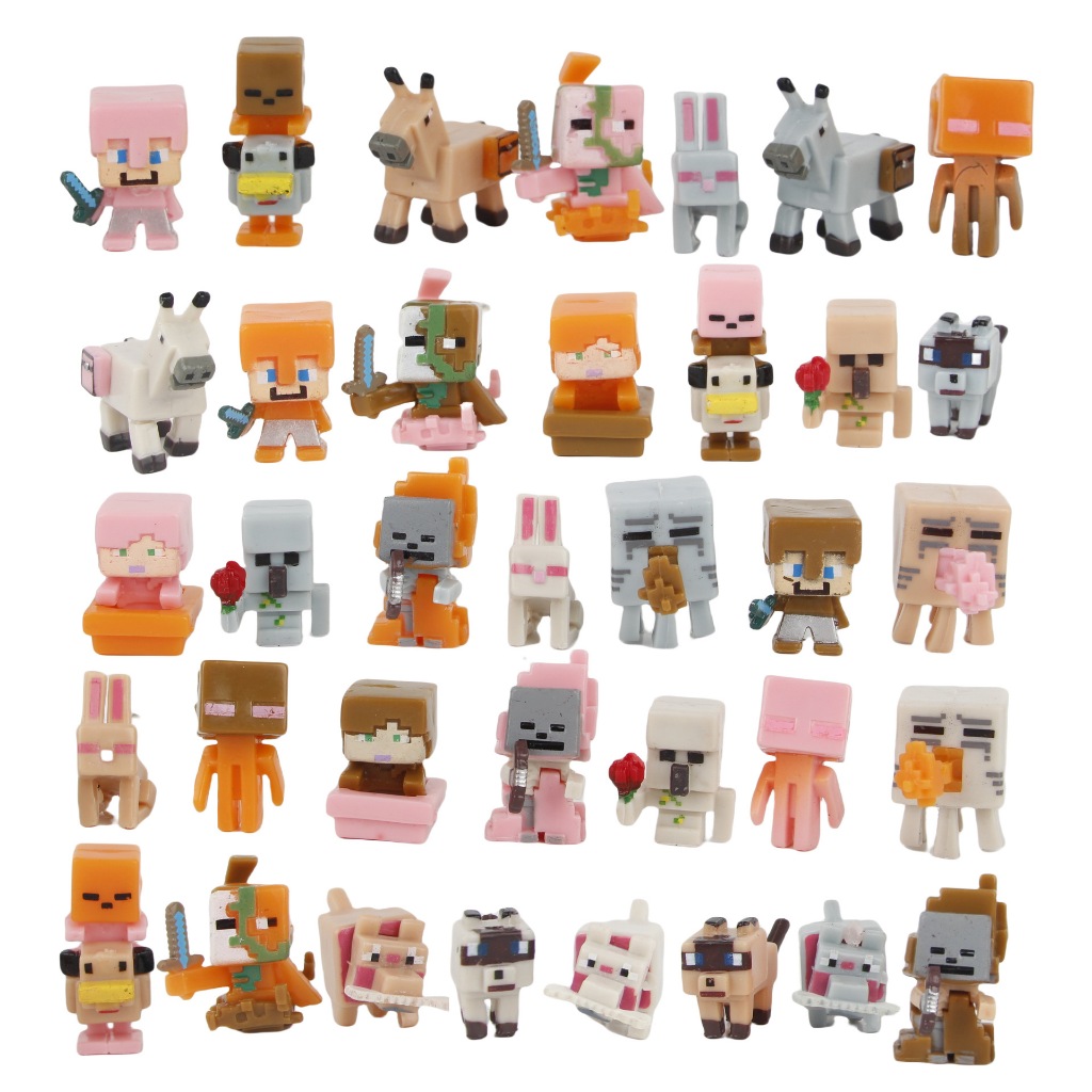 Jual Action Figure MINECRAFT isi 36 pcs - Miniatur Topper Kue Pajangan ...