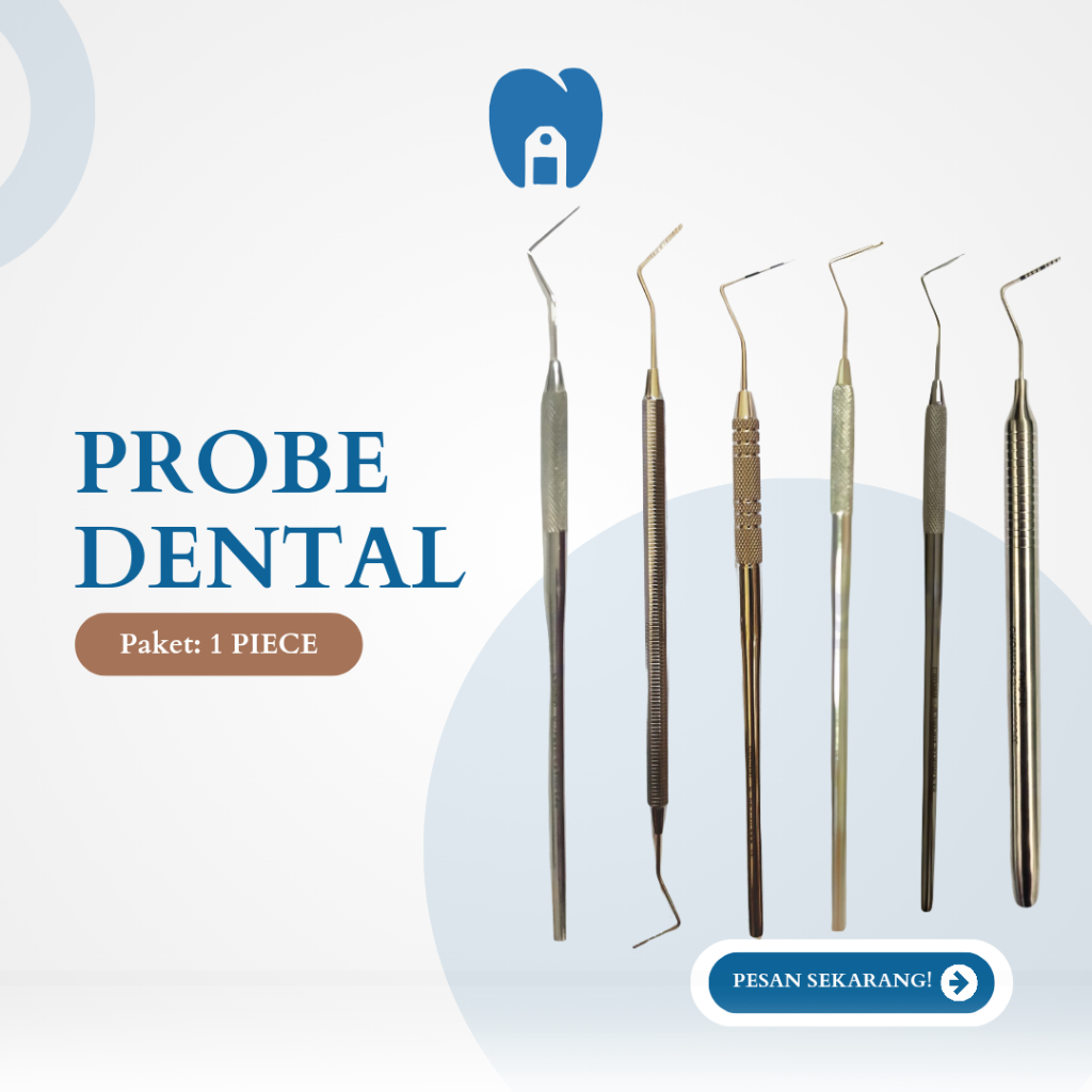 Jual Dental Probe Single / Probe Crown - Probe Double - Probe WHO Hitam ...