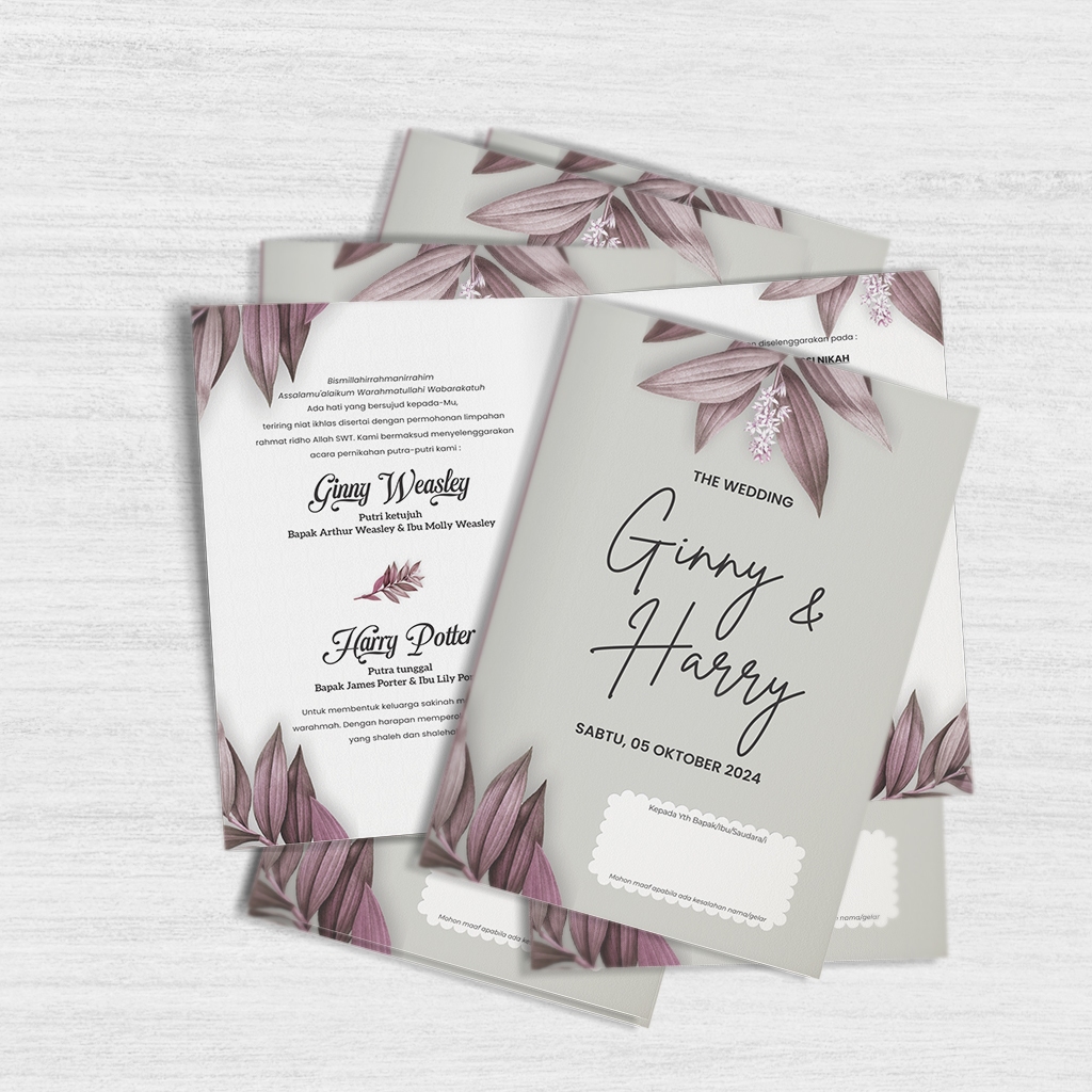 Jual UNDANGAN PERNIKAHAN AESTHETIC - Cetak Undangan Nikah Ngunduh Mantu ...