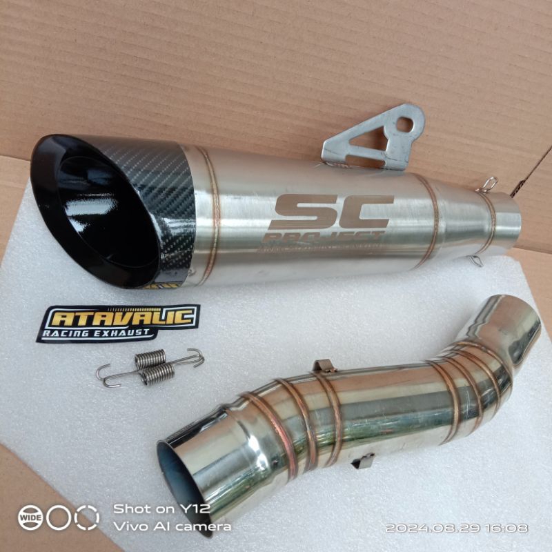 Jual knalpot racing SC PROJECT S1 +slipon for ninja 250R mono ninja ...