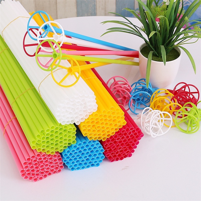 Jual MSM 100pcs Tangkai Balon Balon PVC 40 cm dan Cup Transparan Per ...
