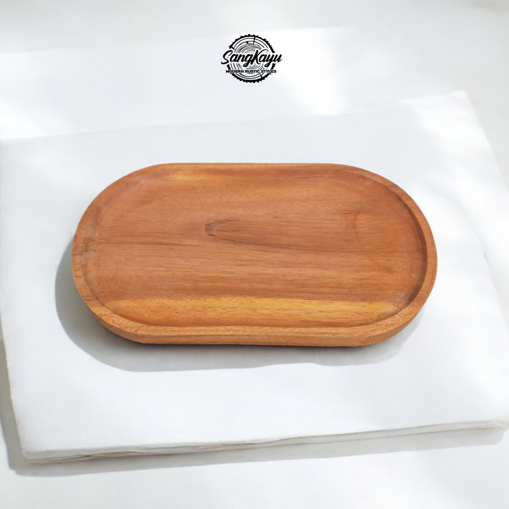 Jual SangKayu Nampan Kayu 30x10 cm Wooden Serving Tray Baki Kayu Nampan ...