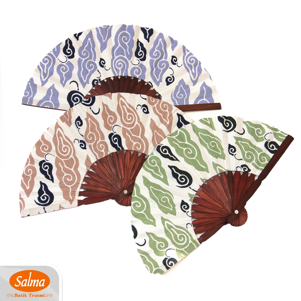 Jual BATIK SALMA Bandung Kipas Tangan Lipat Kecil Bahan Bambu Desain ...