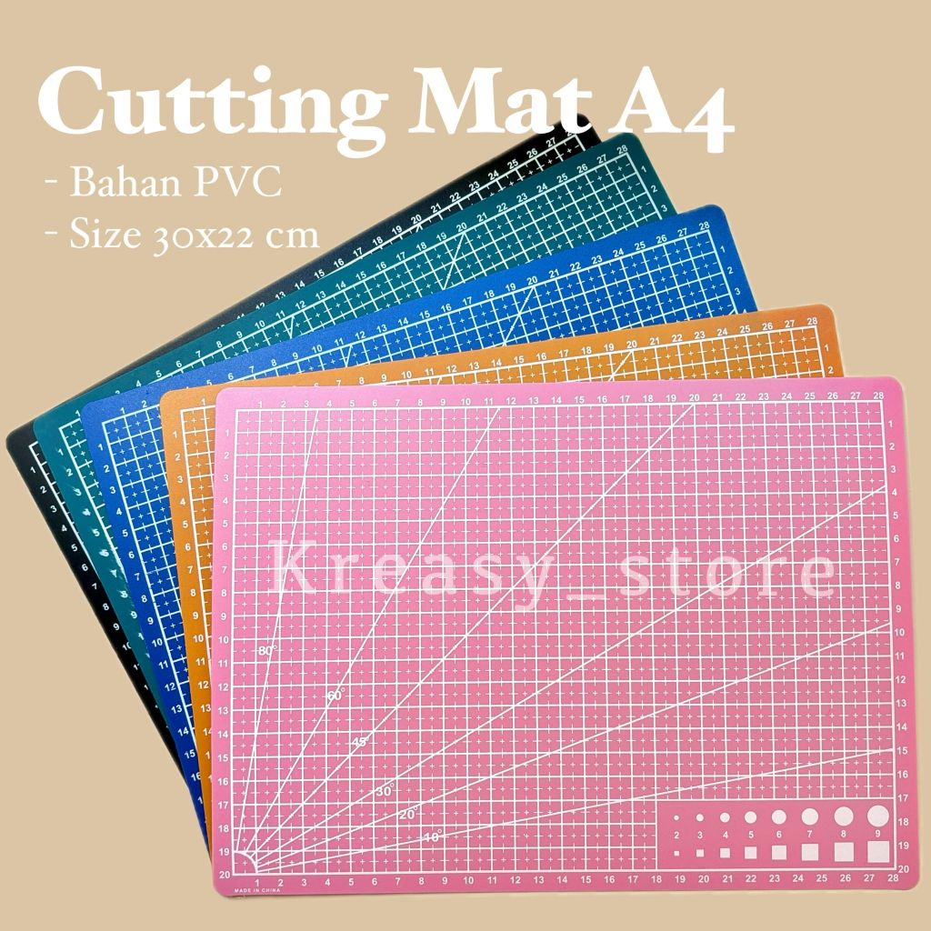 Jual Cutting Mat A4 PVC 30x22cm - Alas Potong Kerajinan Tangan Tipis - Crafting Mat Pad - Work ...