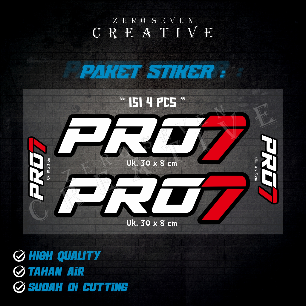 Jual STIKER PRO 7 SET / RACING / STIKER MOTOR / MOBIL / AESTHETIC ...