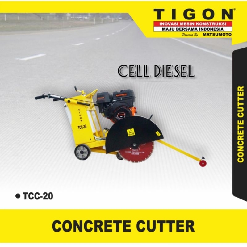 Jual MESIN POTONG ASPAL CONCRETE CUTTER TIGON TCC - 20 | Shopee Indonesia