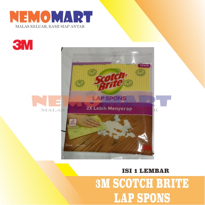 Jual 3M SCOTCH BRITE LAP SPONS DAPUR LANTAI MEJA KOMPOR OVEN KULKAS ISI ...