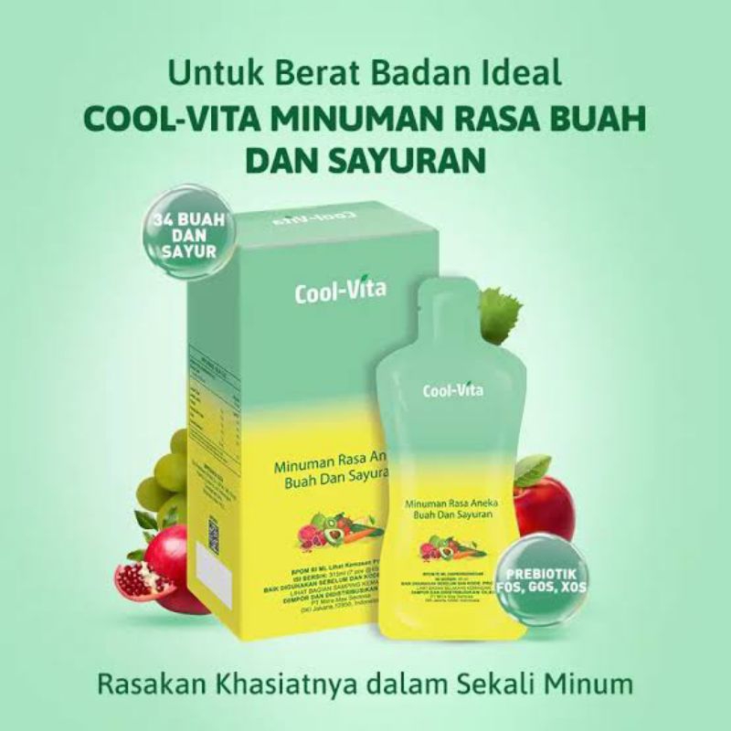 Jual Cool-vita Minuman Rasa Aneka Buah Dan Sayuran Kemasan 45 ml ...