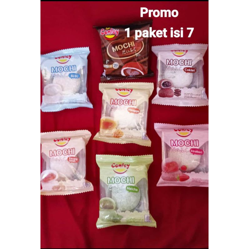 Jual Mochi Conley Promo 7 Rasa Lengkap Murah Susu Coklat Strawberry ...
