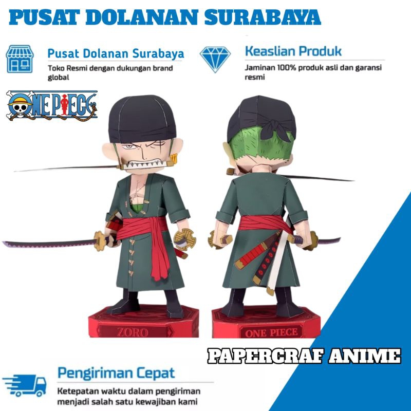 Jual papercraft anime diy karaktet one piece zoro | Shopee Indonesia