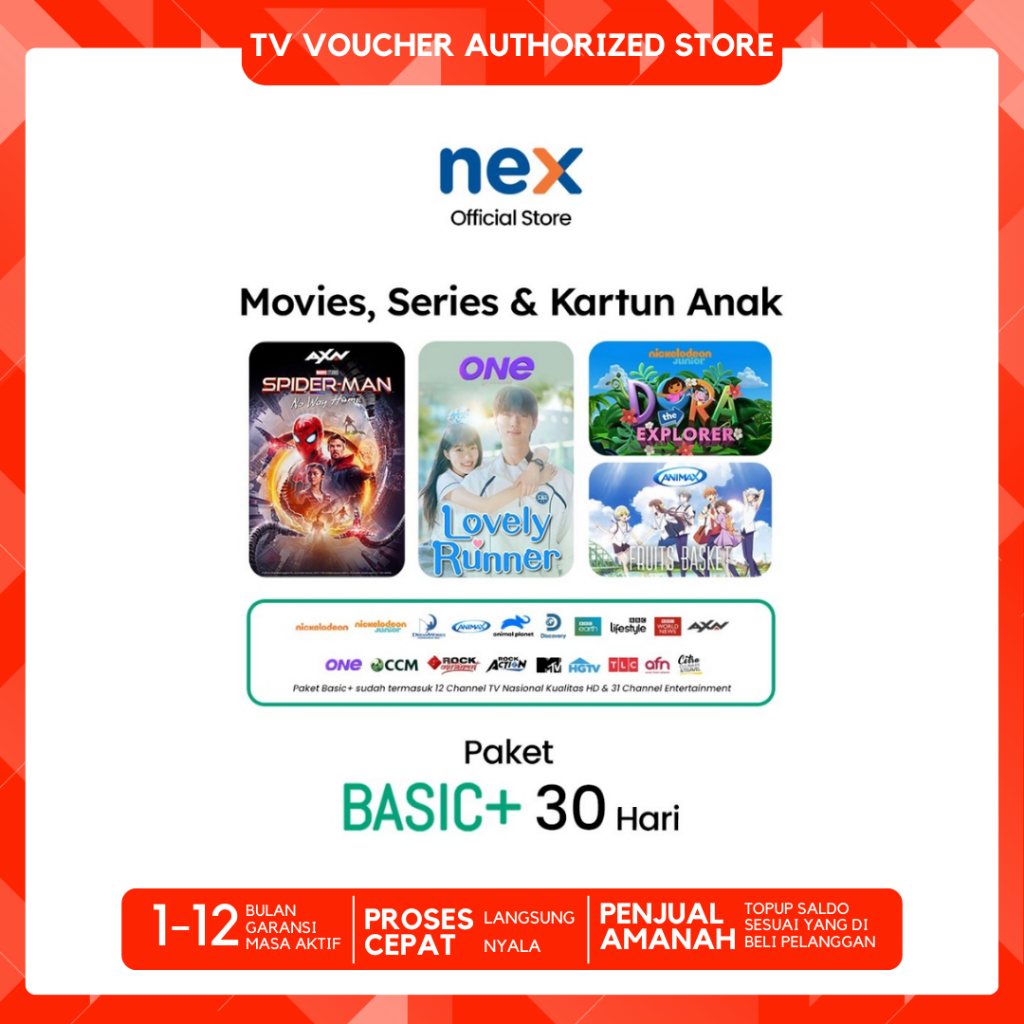 Jual Paket Basic 180 - 360 hari Nex Parabola Garuda 1006 1012 Basic+ ...