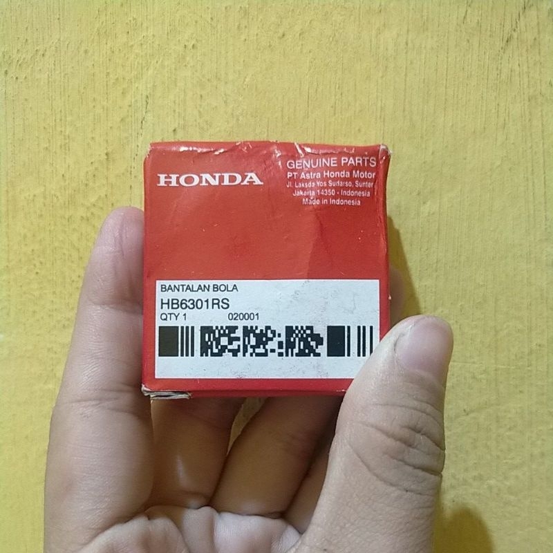 Jual Bearing 6301 RS kemasan kotak original Honda BISA COD DAN KIRIM ...
