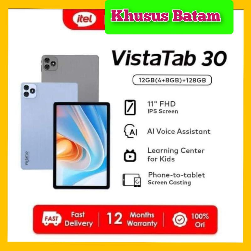 Jual TABLET ITEL VISTA TAB 30 RAM 4GB/128GB NEW ANDROID GARANSI RESMI ...