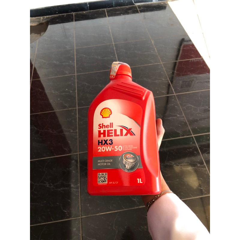 Jual Oli Shell Helix HX3 SAE 20w-50 (1L) | Shopee Indonesia