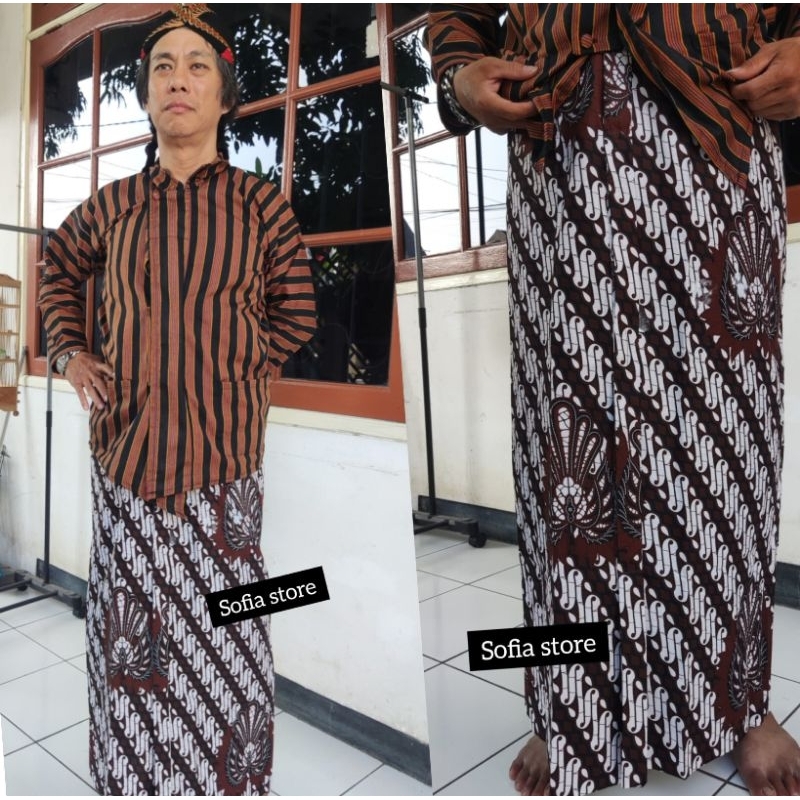 Jual Batik Wiru Jarit Instan Jarik Panjang Cowok | Shopee Indonesia