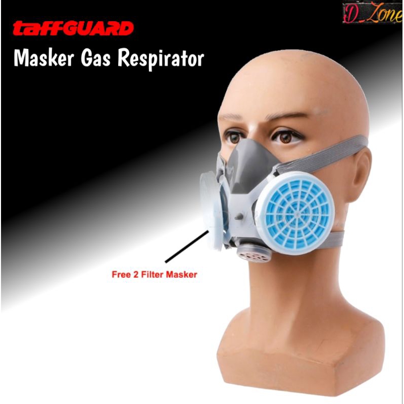 Jual Masker Gas Respirator Half Face with Activated Carbon Filter ...