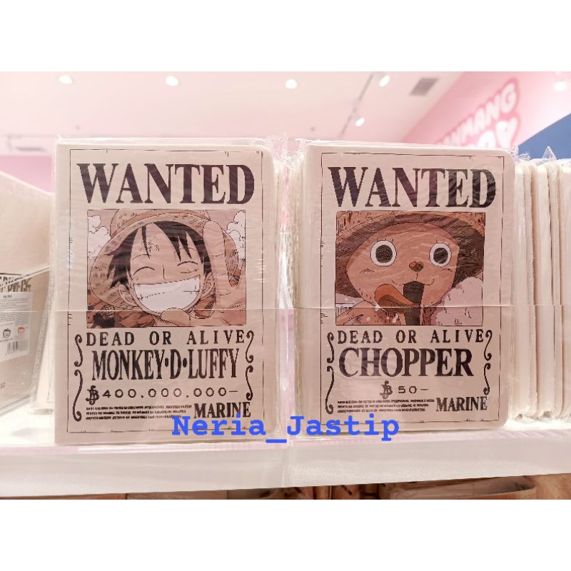 Jual Miniso x One Piece Luffy Chopper Wanted Bounty Buku Tulis Garis ...