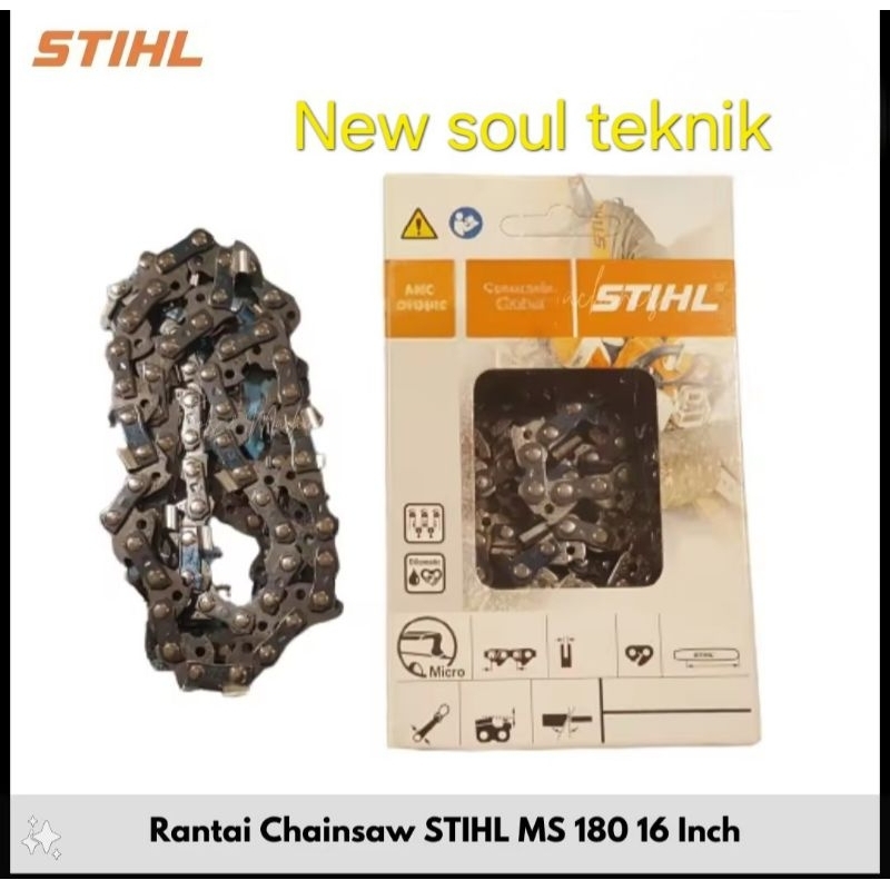 Jual RANTAI CHAINSAW STIHL MS-180 27T 16inch ORIGINAL | Shopee Indonesia