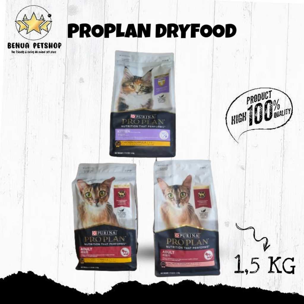 Jual PROPLAN PREMIUM DRY CATFOOD HIGH NUTRITION ADULT & KITTEN - 1,5 KG | Shopee Indonesia