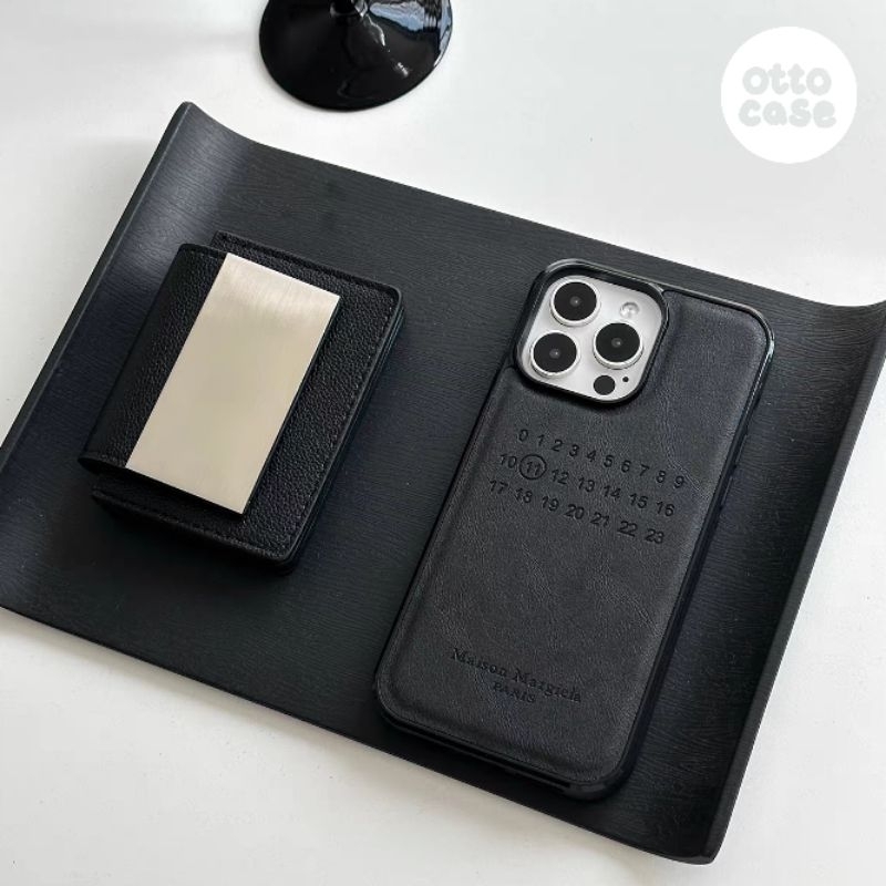 Jual ottocase | minimalist black and white engraved / embossed leather mobile phone case ...