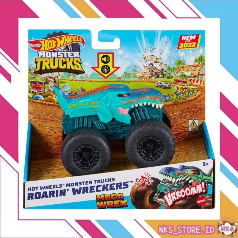 Jual Hot Wheels Monster Trucks Roarin Wreckers Mega Wrex Hotwheels Mainan Mobil Anak | Shopee ...